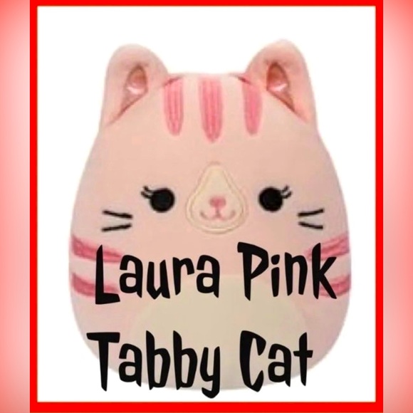 Squishmallows | Toys | Squishmallows Laura Pink Tabby Cat Inches Nwt ...